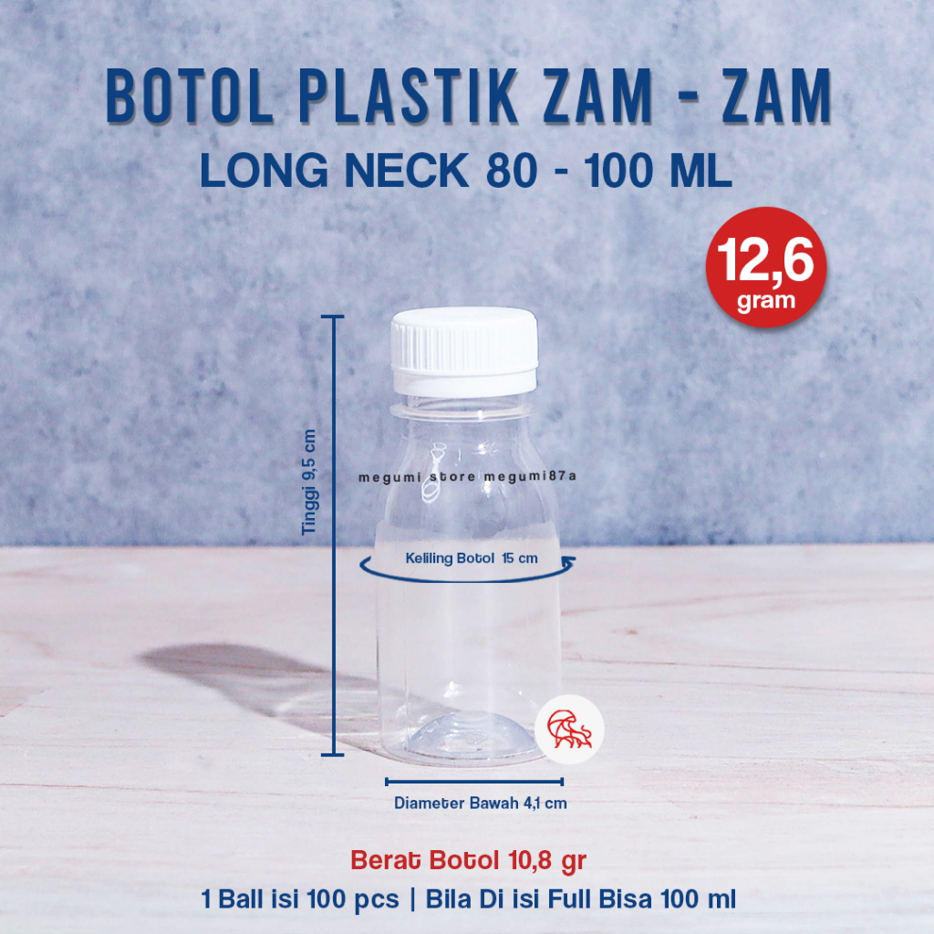 Zam zam long neck bottle 80ml - 90ml // sample bottle // rice box ...