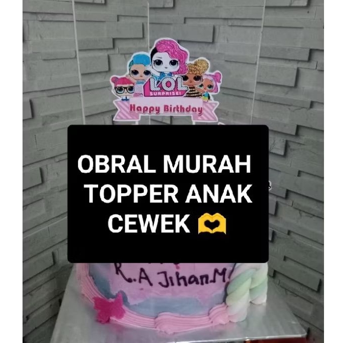 Character TOPPER/Girl Character Cake TOPPER!! Good GLOSSY Economical ...