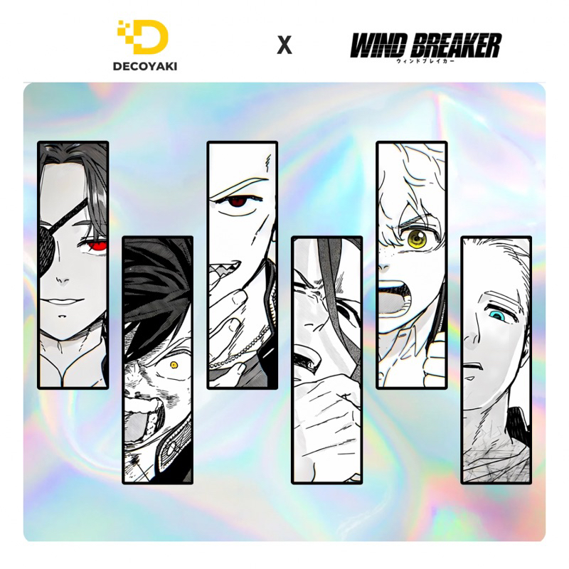 Anime Wind Breaker Hologram Slap Sticker, Anime Wind Breaker Manga ...