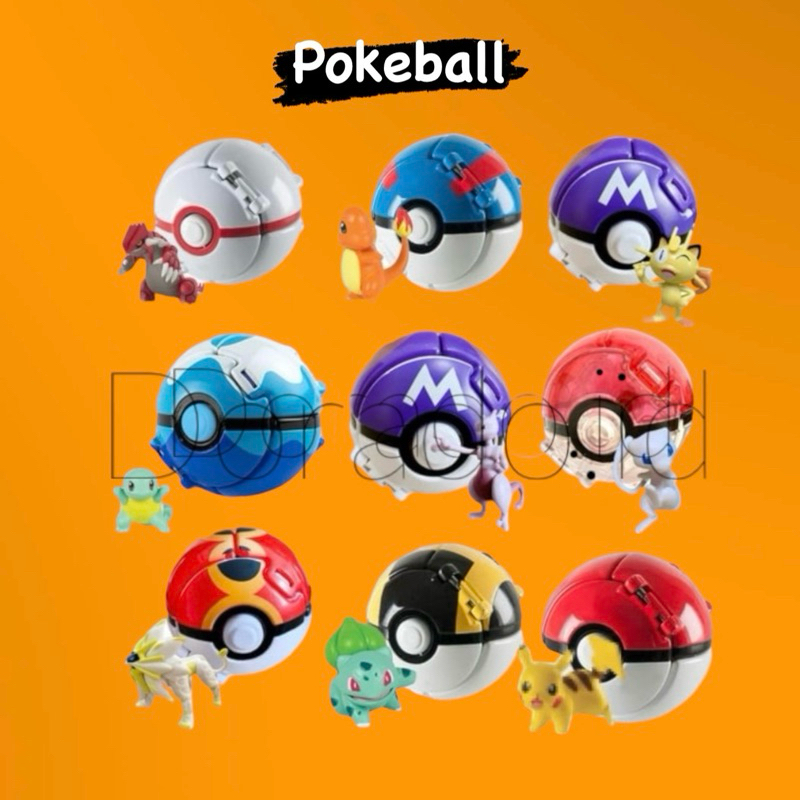 Pikachu Mini Ball Toy Figure Pokemon Pokeball Throw Contains Figurine ...