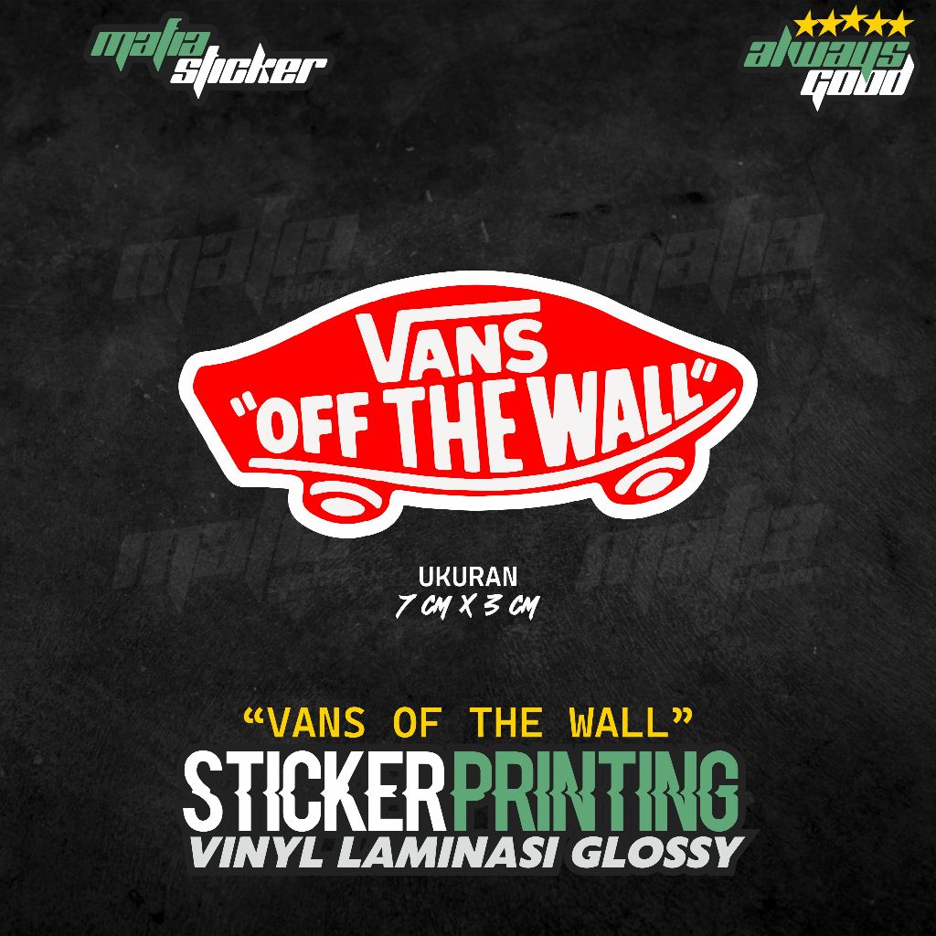 Sticker/sticker PRINT CUT VANS | Laptop Motorcycle Helmet STICKER ...