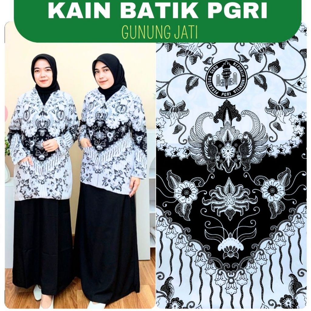 Latest BSY PGRI Batik Fabric 2023 Gunung Jati, Pattern Batik ...