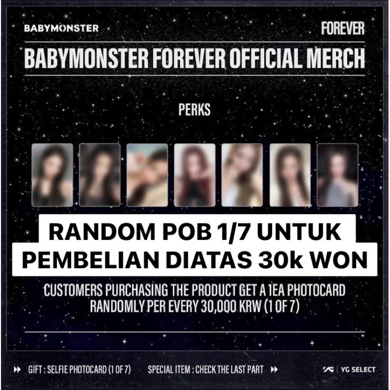 [OPEN Po] BABYMONSTER FOREVER OFFICIAL MERCH PHOTOCARD PACKAGE ACRYLIC ...