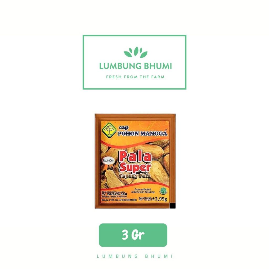 Mango Tree CAP Super Nutmeg Flour 3 Gr 1pcs - Lumbung Bhumi | Shopee ...