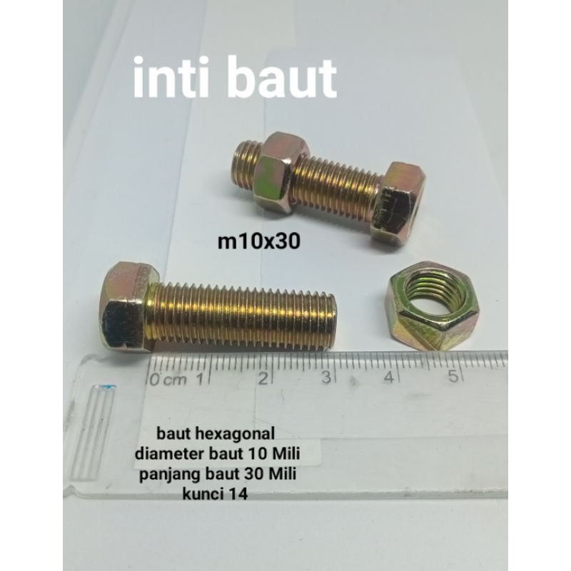 Hexagonal Bolts And Nuts m10x30 Key 14 Contents 25pcs | Shopee Malaysia