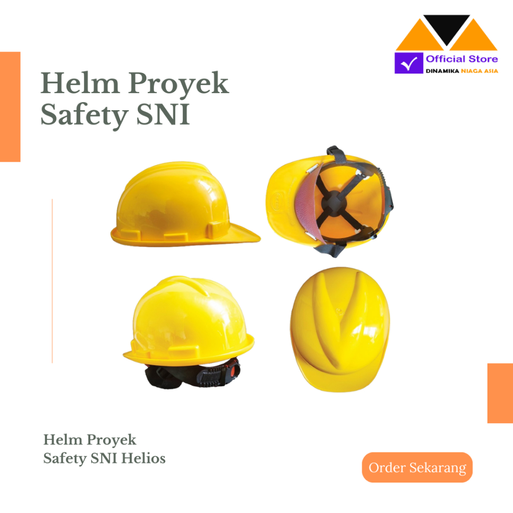 Project Helmet/Safety Helmet SNI Yellow HELIOS | Shopee Malaysia