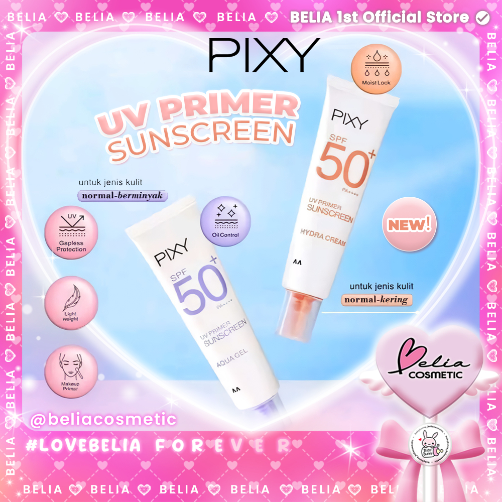 Belia PIXY Uv Primer Sunscreen SPF 50 Pa+++++ | Aqua Gel | Hydra Cream ...