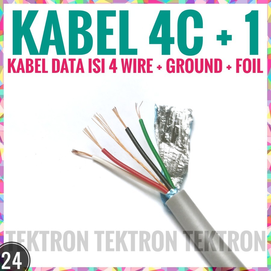4c DATA CABLE + 1 CONTENTS 4 PLUS GROUND COMPUTER CABLE SERIAL ALUMINUM ...