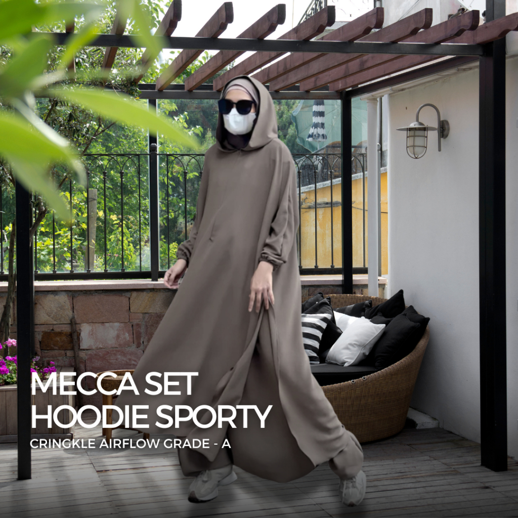 Mecca sporty hoodie set / Muslim Women's Sports Suit / Crinkle Material ...