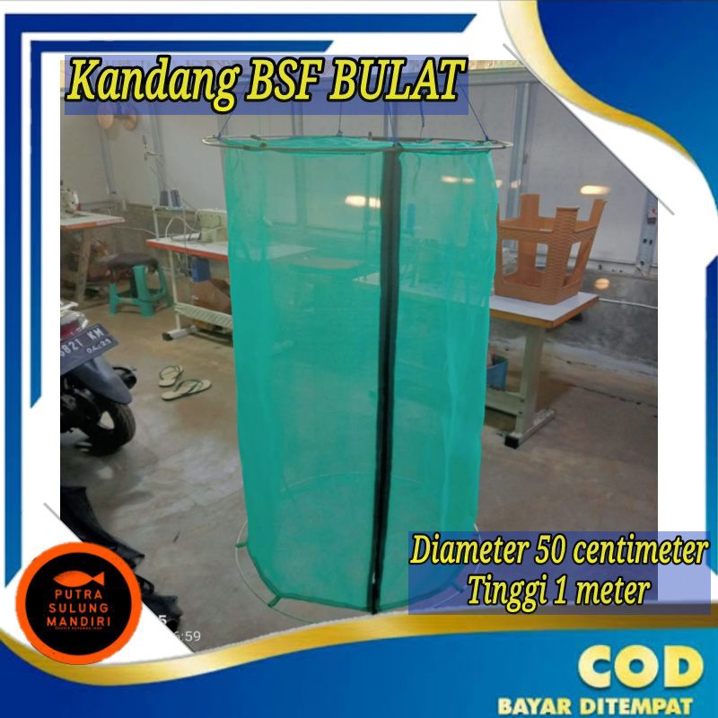 Round hanging bsf fly cage Diameter 50cm Height 1m equipped with ready ...