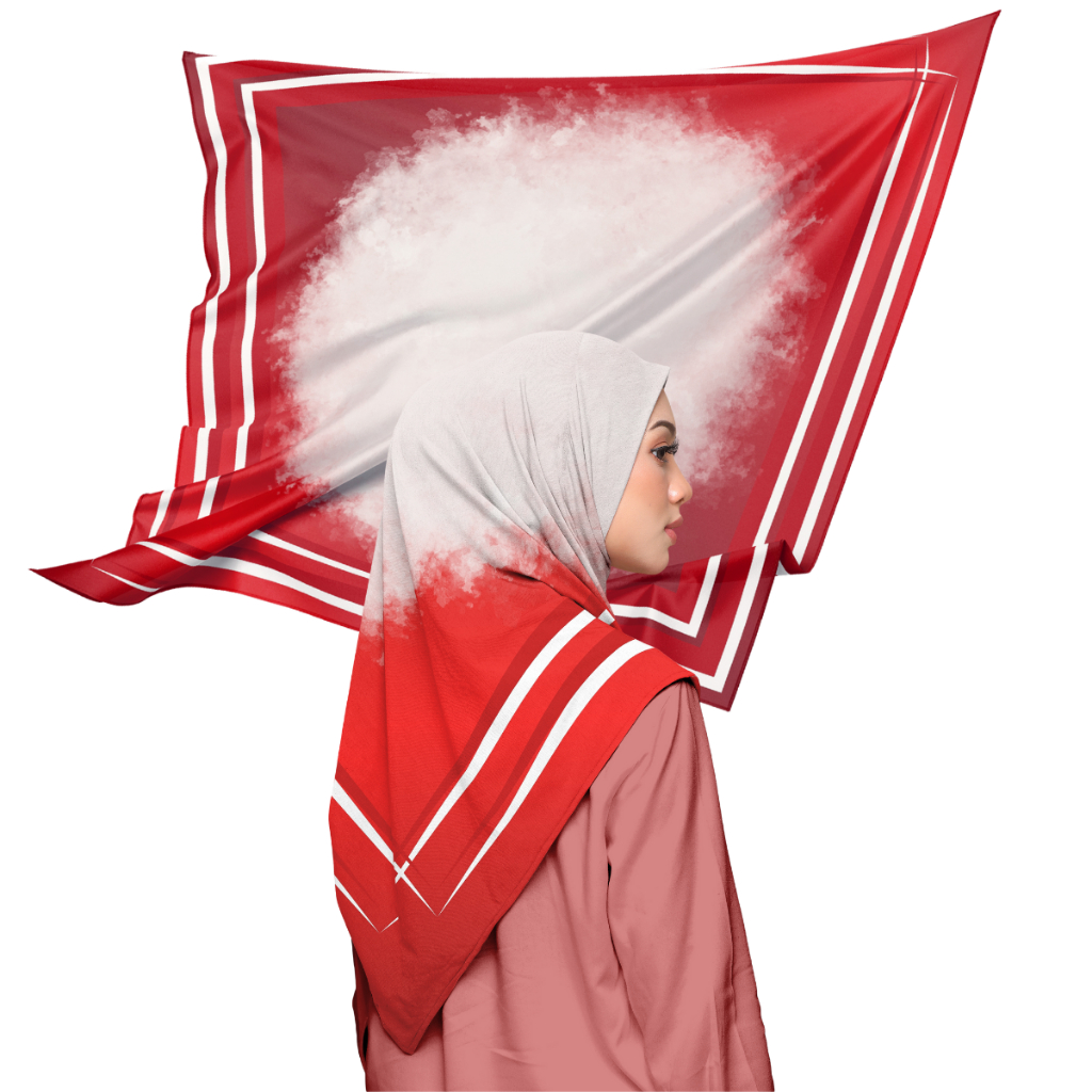 MERAH PUTIH The Latest Indonesian Red And White Motif Hijab | Shopee ...
