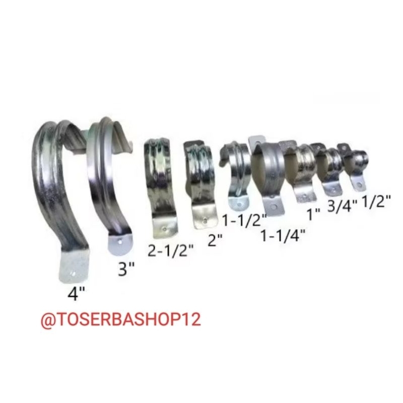Omega clamps / pvc paralon iron pipe clamps uk 1/2-4in | Shopee Malaysia