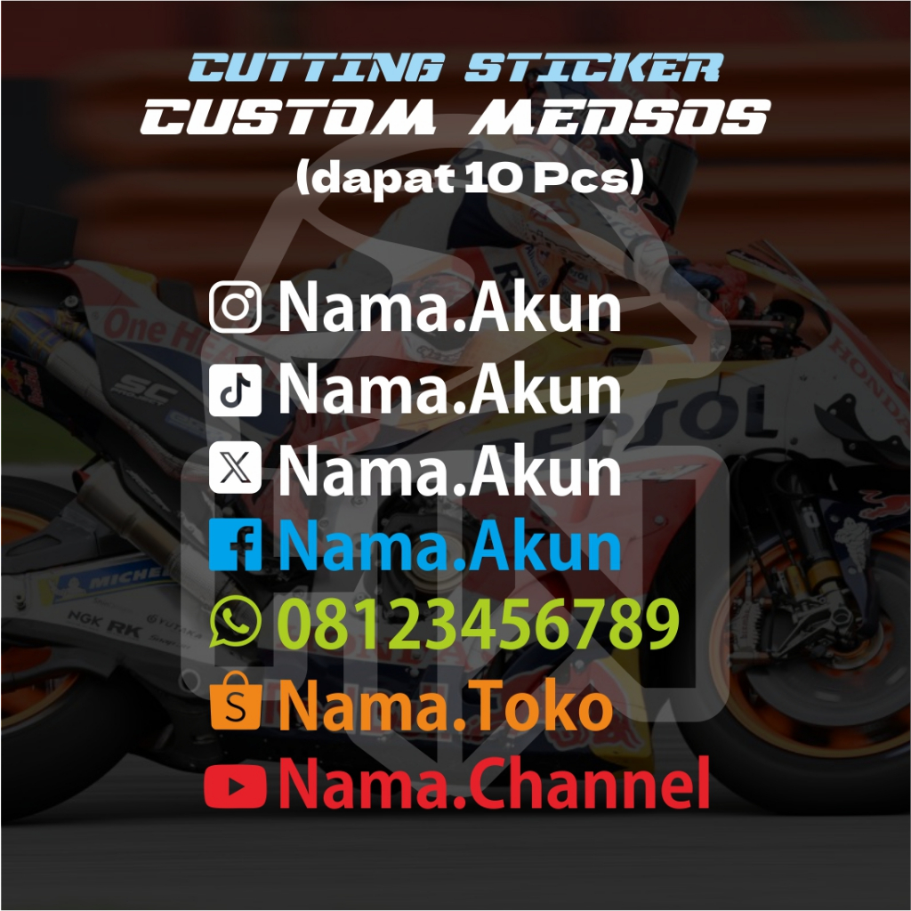 Custom Medsos Account Name Sticker | Shopee Malaysia
