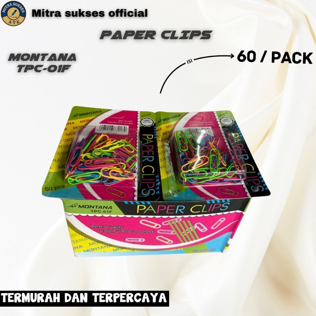 Montana PAPER CLIPS CONTENTS 60PCS | Shopee Malaysia
