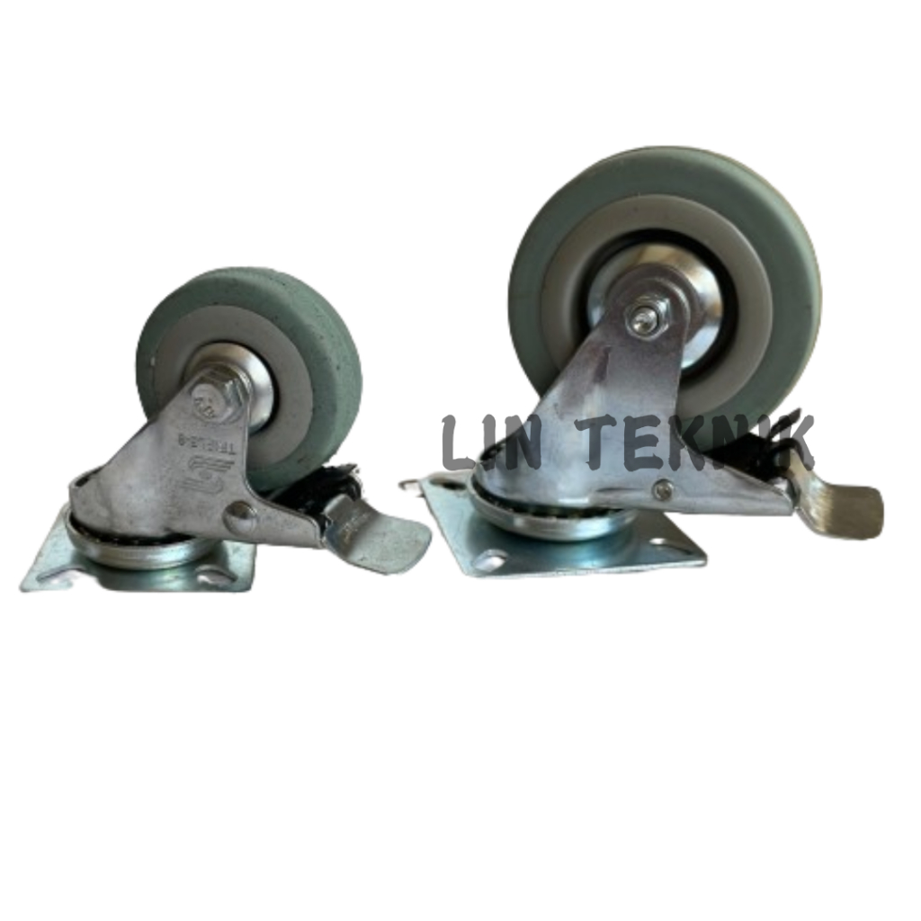 3 Inch Plate Rubber Gray Wheels (1 set = 4 Pcs) | Shopee Malaysia