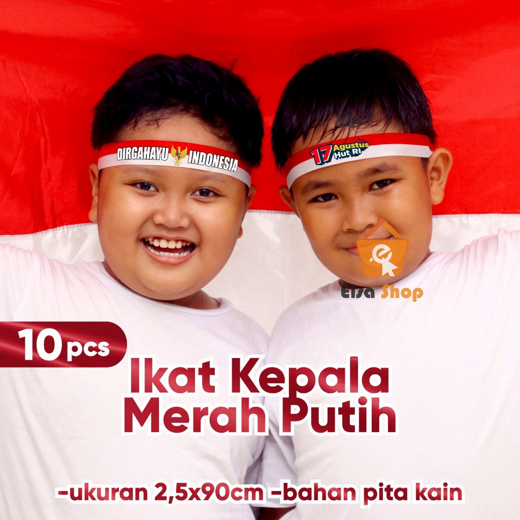 MERAH PUTIH Dirgahayu Indonesian flag headband - Red and White Headband ...
