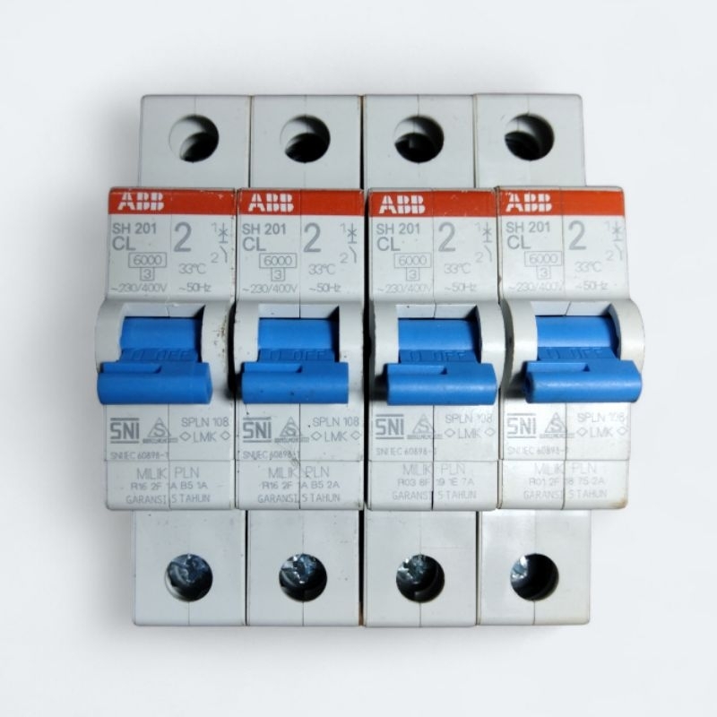 Mcb ABB S PLN MODIF 2A Neat Rivets Original Breaker Electric Circuit ...