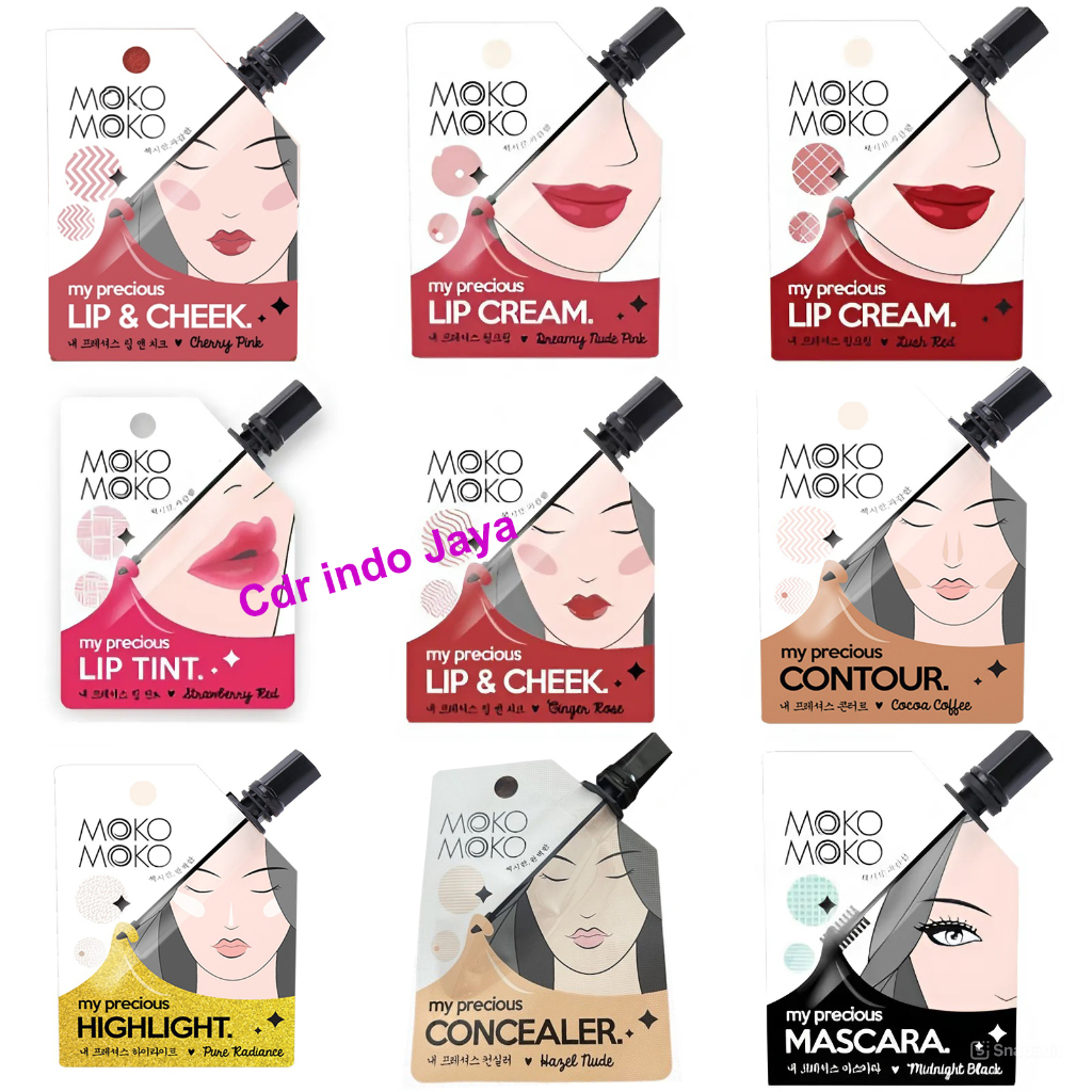Moko MOKO My Precious Lip Cream Tint Cheek Concealer Mascara Eyeliner ...