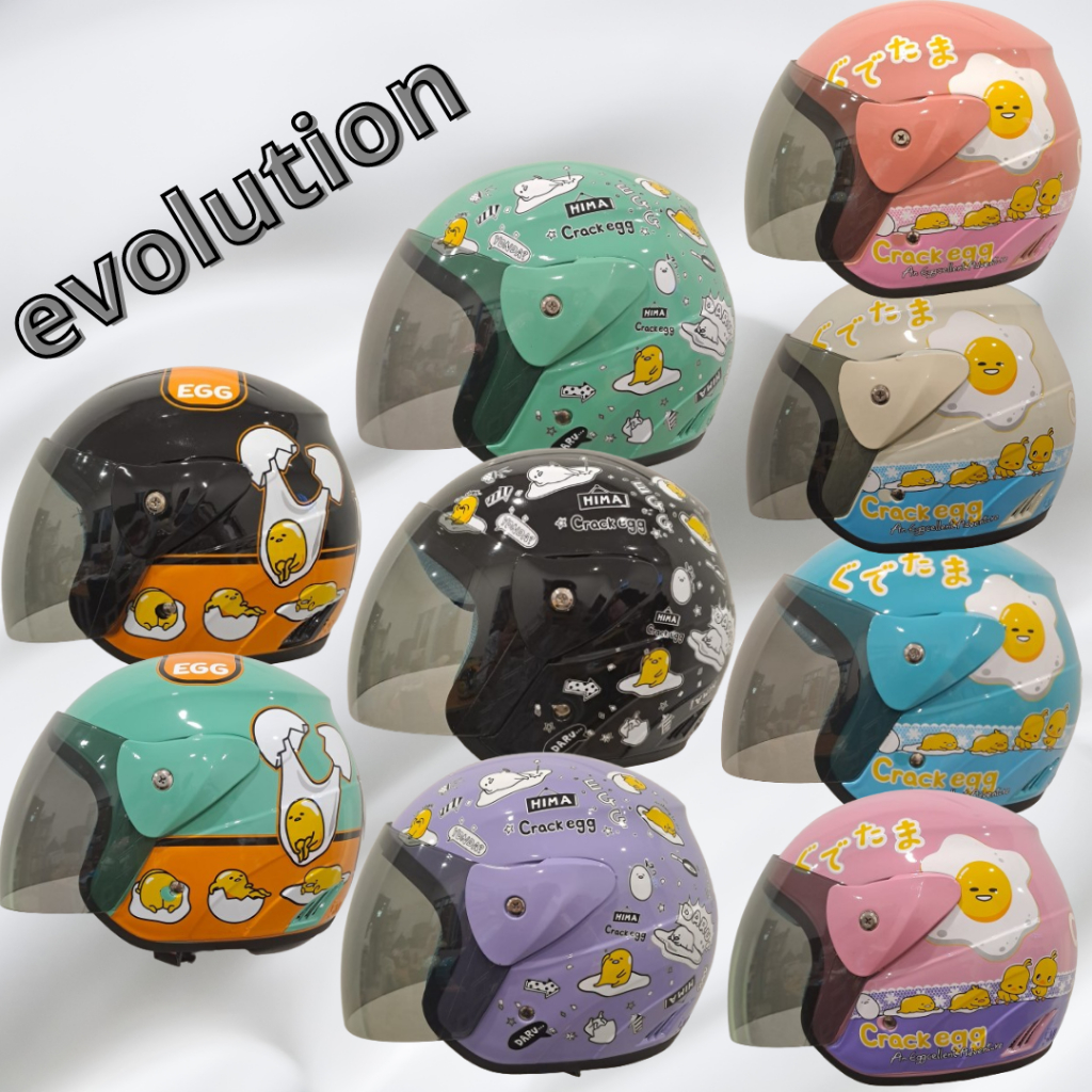 Helmet EVOLUTION CRACK EGG SERIES HALF FACE MODEL GM EVO SNI ADULT ...