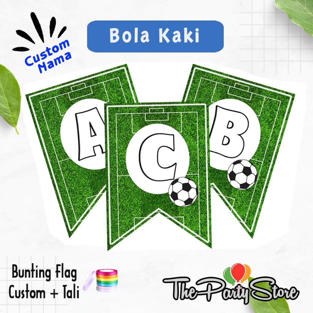 Happy Birthday Bunting Flag Banner with Football Characters / Custom ...