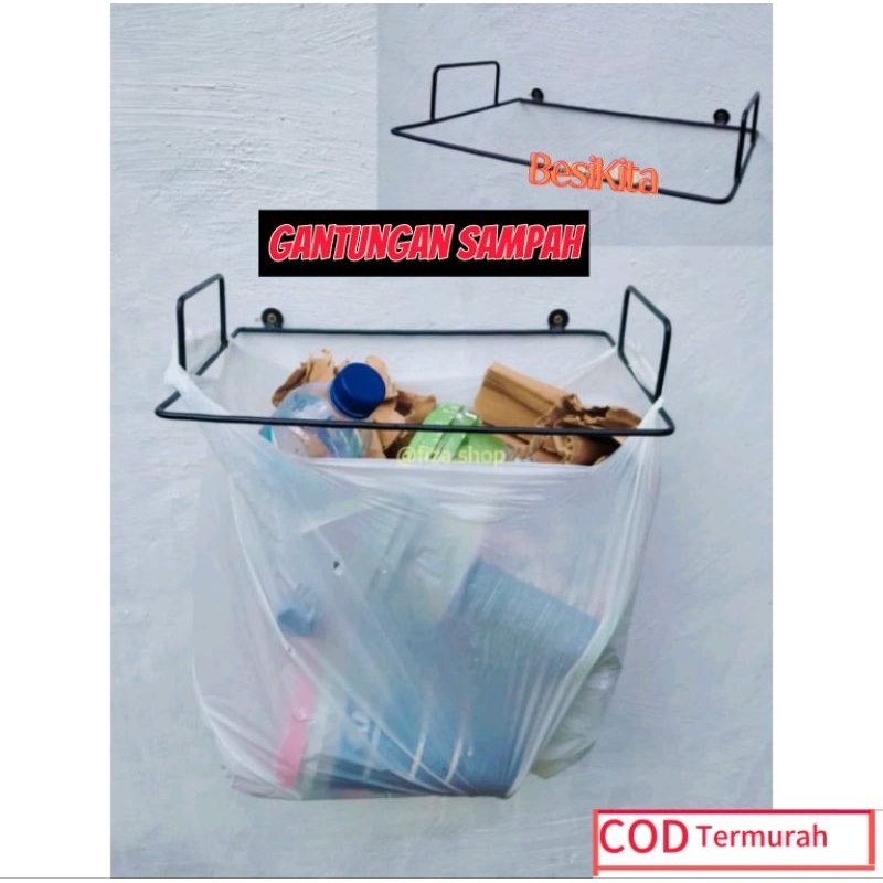 GANTUNGAN Trash can hanger Trash rack Plastic hanger Trash Trash Trash ...