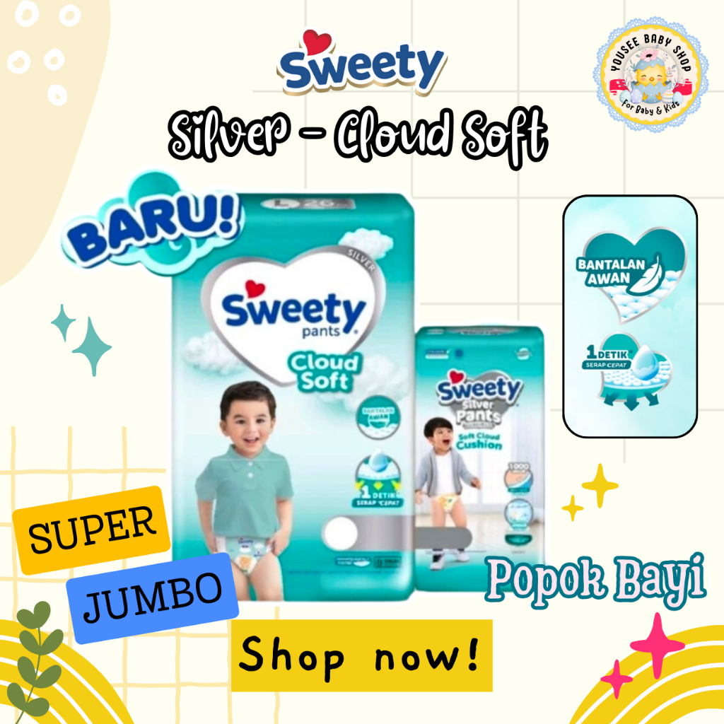 Sweety SILVER Jumbo Baby Diapers Are Soft And Quickly Absorb Prevent ...