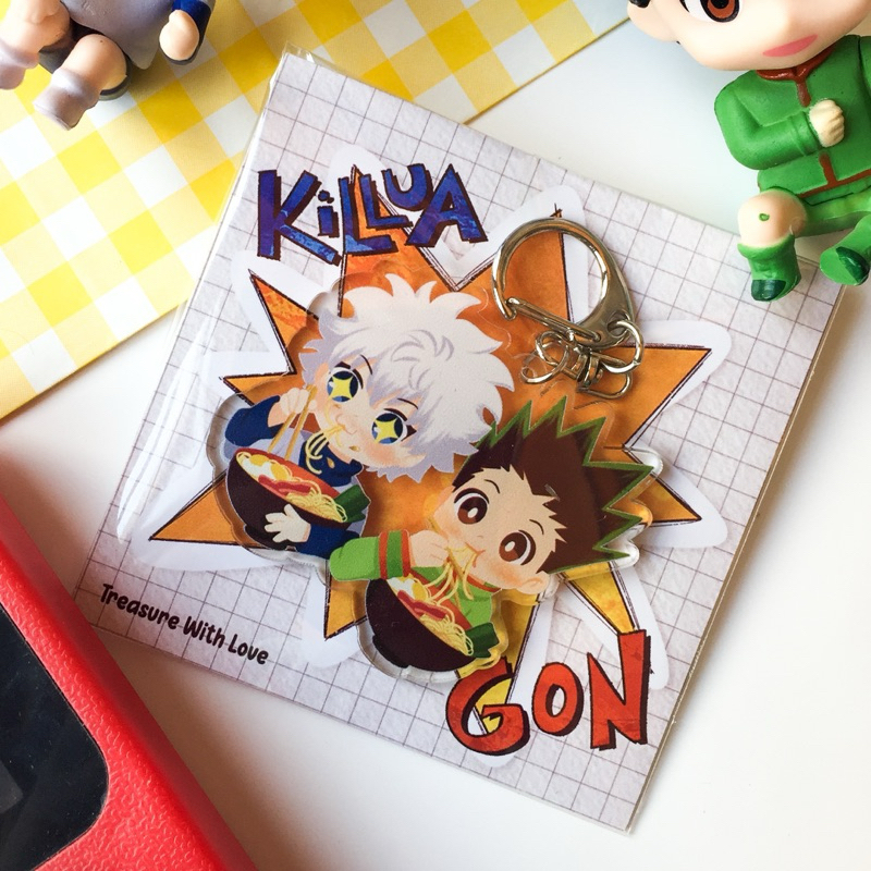 GANTUNGAN Killua and Gon Acrylic Keychain Keychain HunterxHunter / Hunter x Hunter / HXH (2 ...
