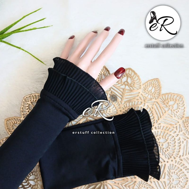 Ayana QUEEN RUFFLE HANDSOCK 2 LAYER / SENADA PLISKET LACE Cuffs 2 UMPAK SUSUN | Shopee Malaysia
