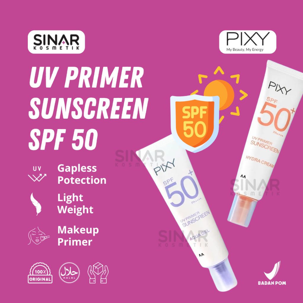 Pixy UV Primer Sunscreen SPF50+PA++++Aqua Gel // Hydra Cream 30gr | Shopee Malaysia