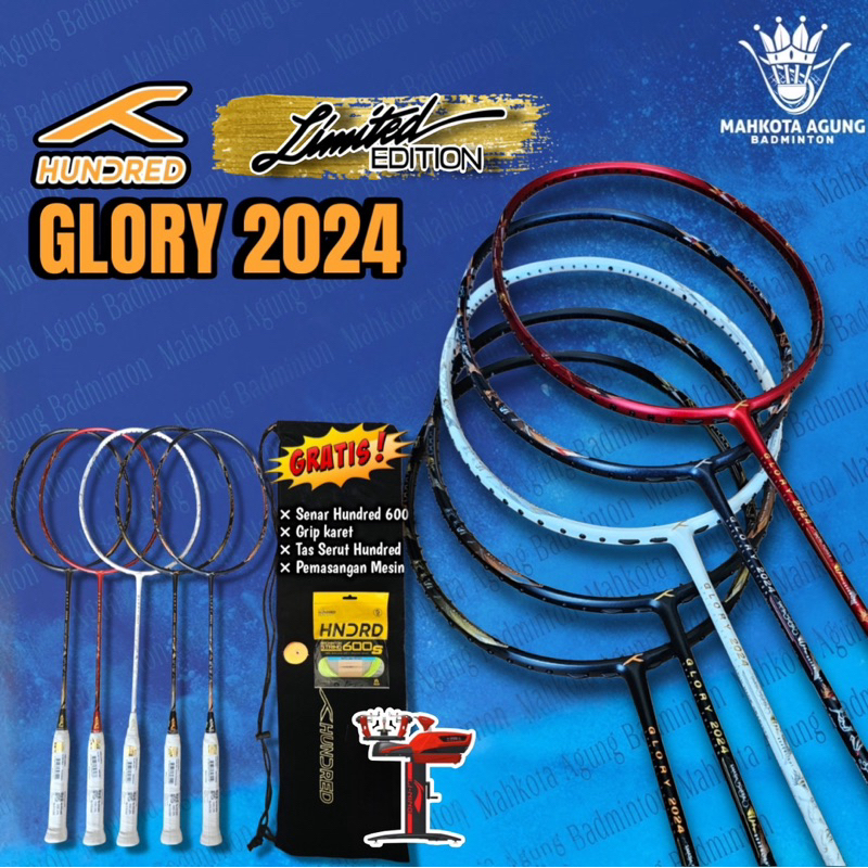 Original HUNDRED GLORY 2024 badminton racket limited edition | Shopee ...