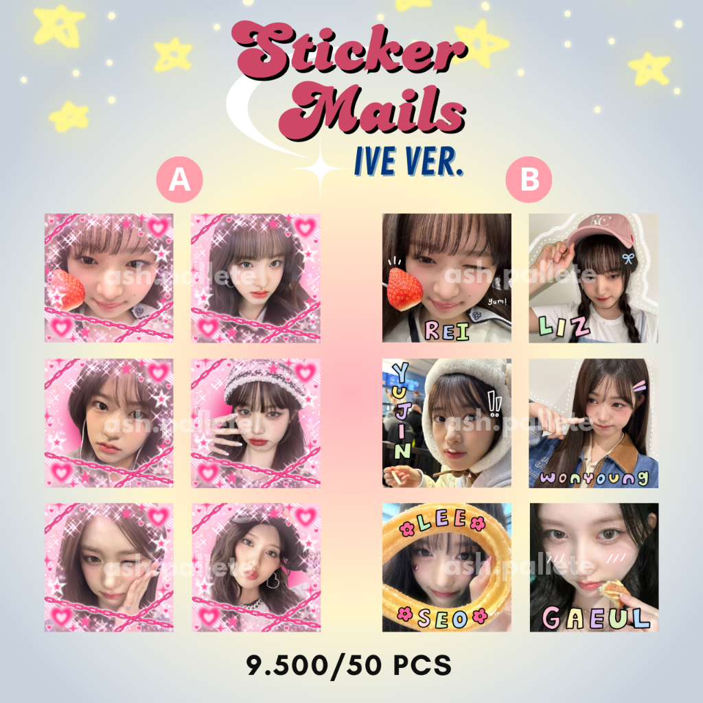 [50 Pcs] IVE STICKERS MAIL / LOVE MAIL DECO STICKER FREEBIES KPOP ...