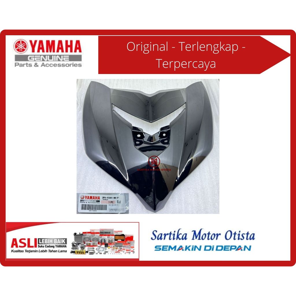 HITAM Original Yamaha Mxking Metallic Black Front Panel / Front Shield ...