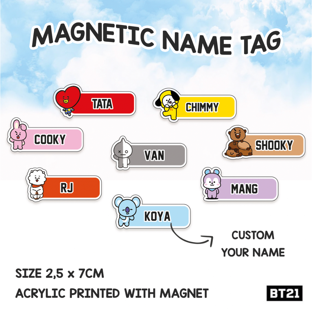 Magnetic Nametag Chest Name Tag Cute School Children | Shopee Malaysia
