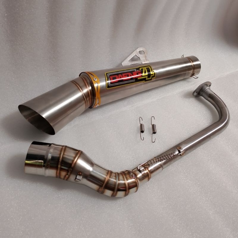 Stainles open pipe Daeng sai 4 1 set for Mio sporty Mio soulty Mio i ...