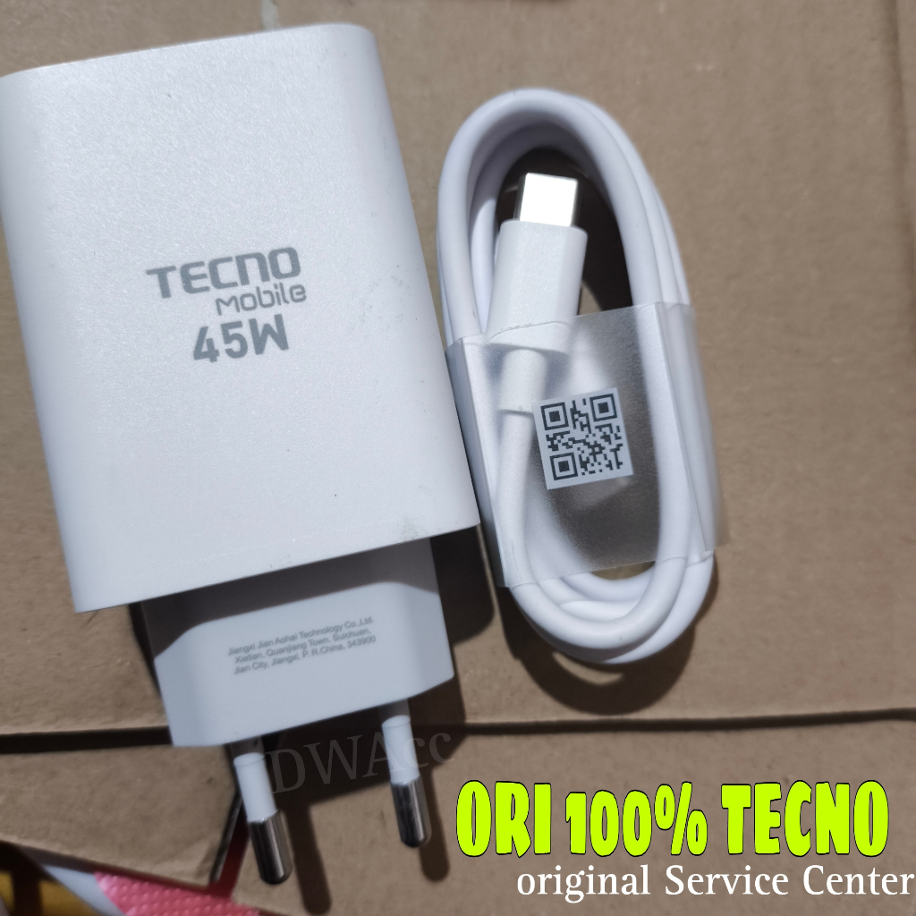 Tecno Charger 45Watt Ori POVA 4 Pro, POVA 5. Original from Tecno | Shopee Malaysia