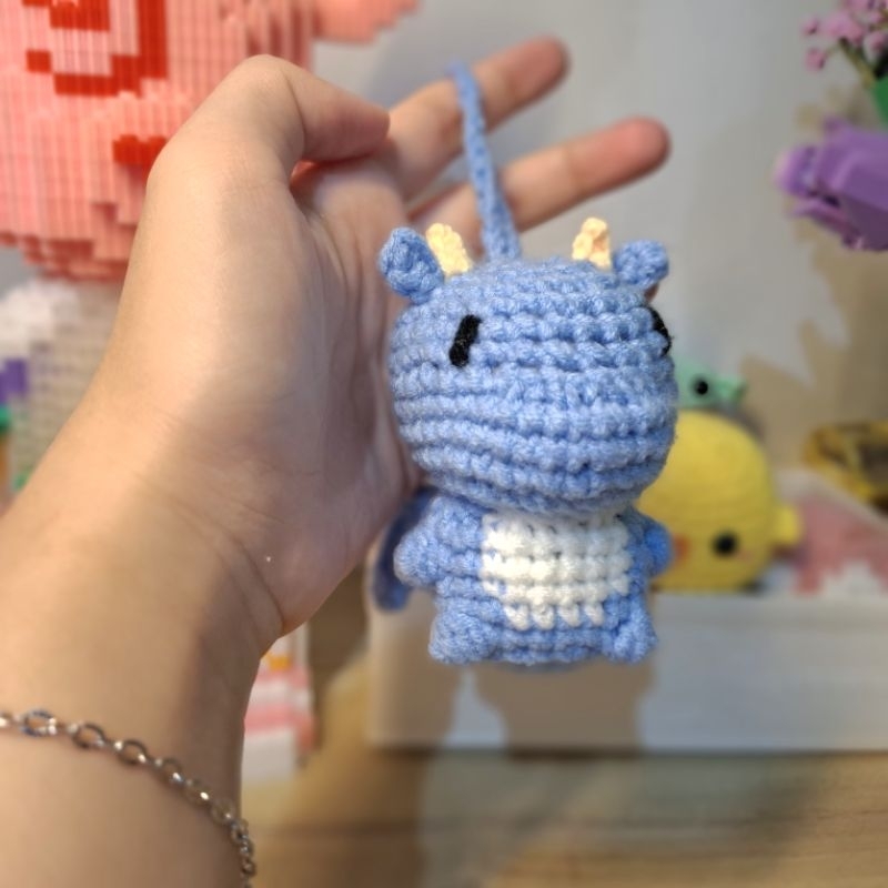 Crochet Mini Dragon | Dragon Keychain | Cute Aesthetic amigurumi ...