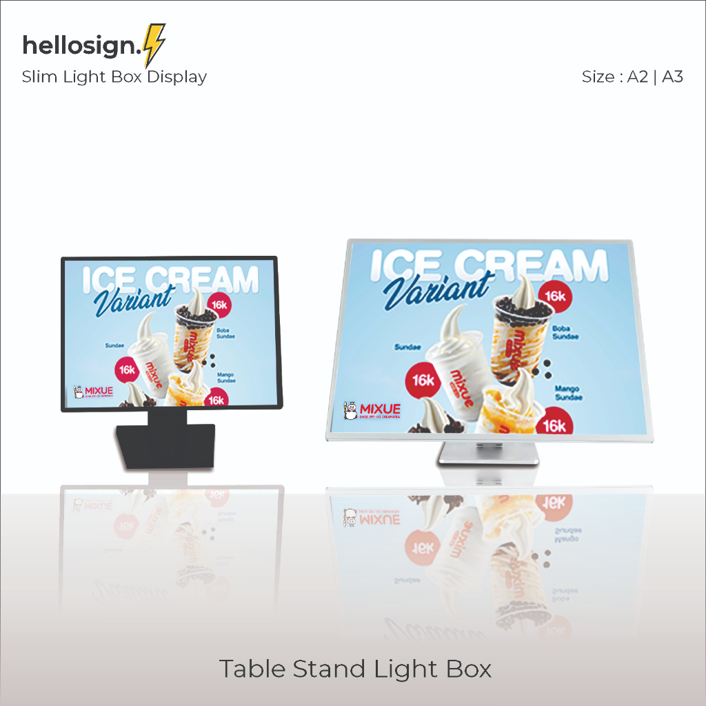 Table Stand Light Box | LED Table Menu | List of LED Menus | Slim Light ...