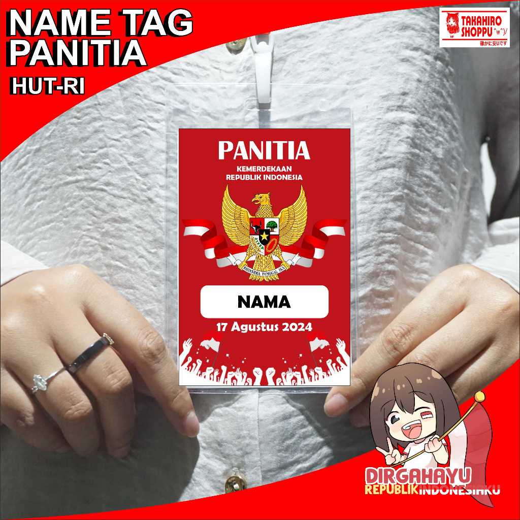 Nametag/name Tag/Identification Of The Indonesian Independence ...