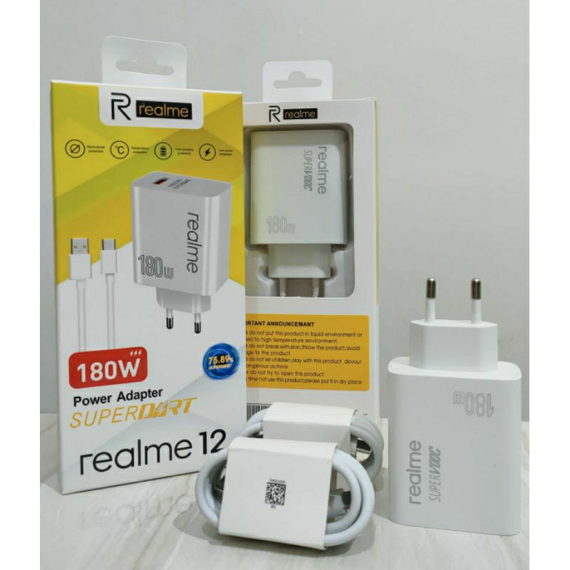 Realme CASAN CHARGER 180W FAST CHARGING MICRO & TYPE C ORIGINAL ...
