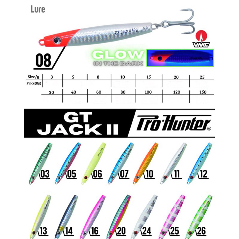 Metal Jig Micro GT Jack II ProHunter Bait | 5G | 8G | 10G | 15G | 20G ...