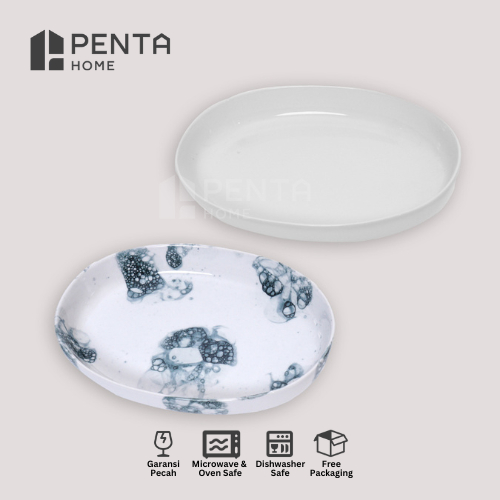 Penta HOME Oval Ceramic Bowl Serving Plate 7.5 inch / 19.5cm | Shopee Malaysia