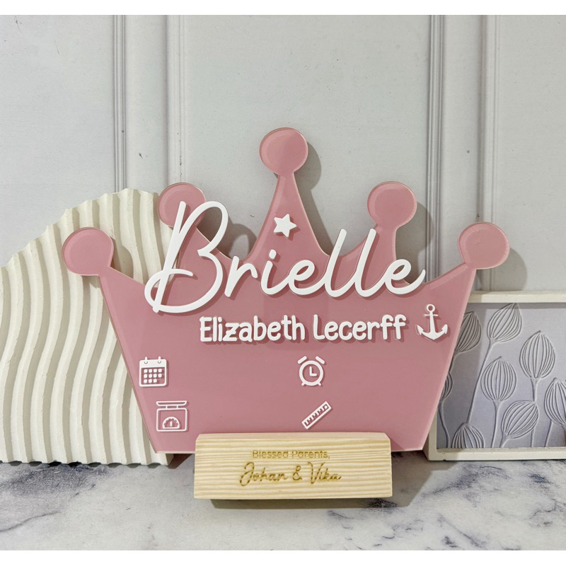 Eleanor HOSPITAL BABY BOARD | Baby Birth Biodata Nameplate | Shopee ...