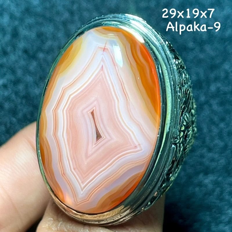 Sulaiman Ginggang Natural Agate Ring (Original Natural) | Shopee Malaysia