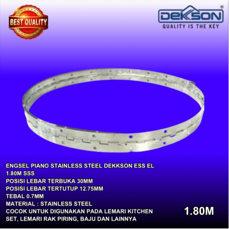 Dekkson ESS EL DKS 1.80M SSS Stainless Piano Cupboard/Dish Rack Hinge ...