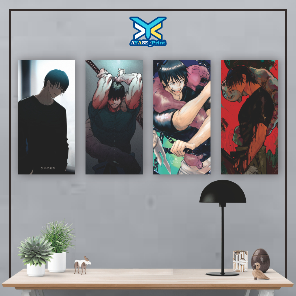 KAYU Wall Decor TOJI FUSHIGURO JUJUTSU KAISEN Wooden Poster Display ...