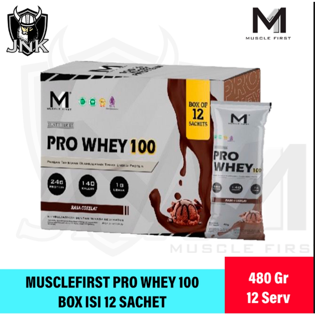 M1 Muscle First Pro Whey 100 Box 12 Sachets | Whey protein 480gr Diet ...