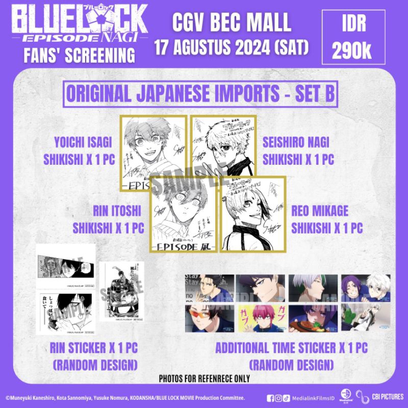 Merch Fan Screen Blue Lock Episode Nagi Shikishii set B | Shopee Malaysia