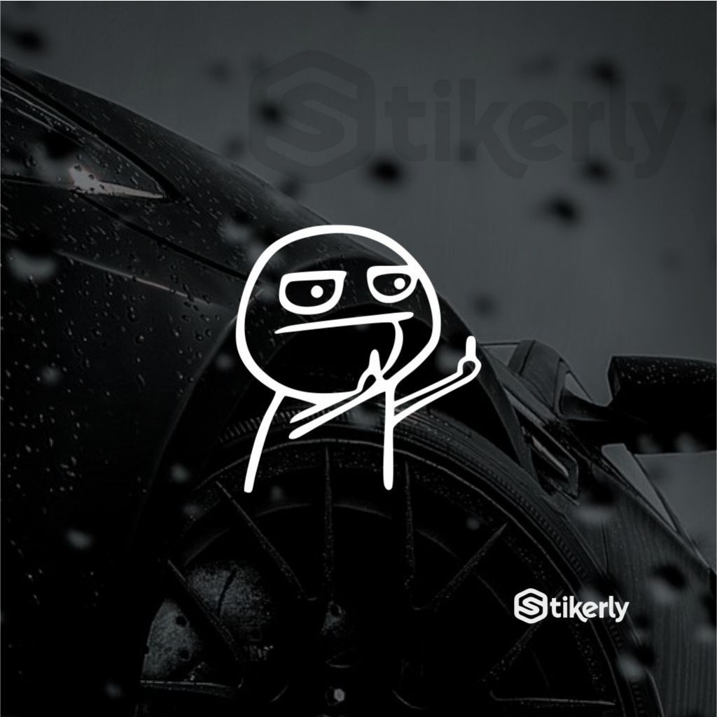 Cute Fucek StikCut Middle Finger Meme Sticker | Shopee Malaysia