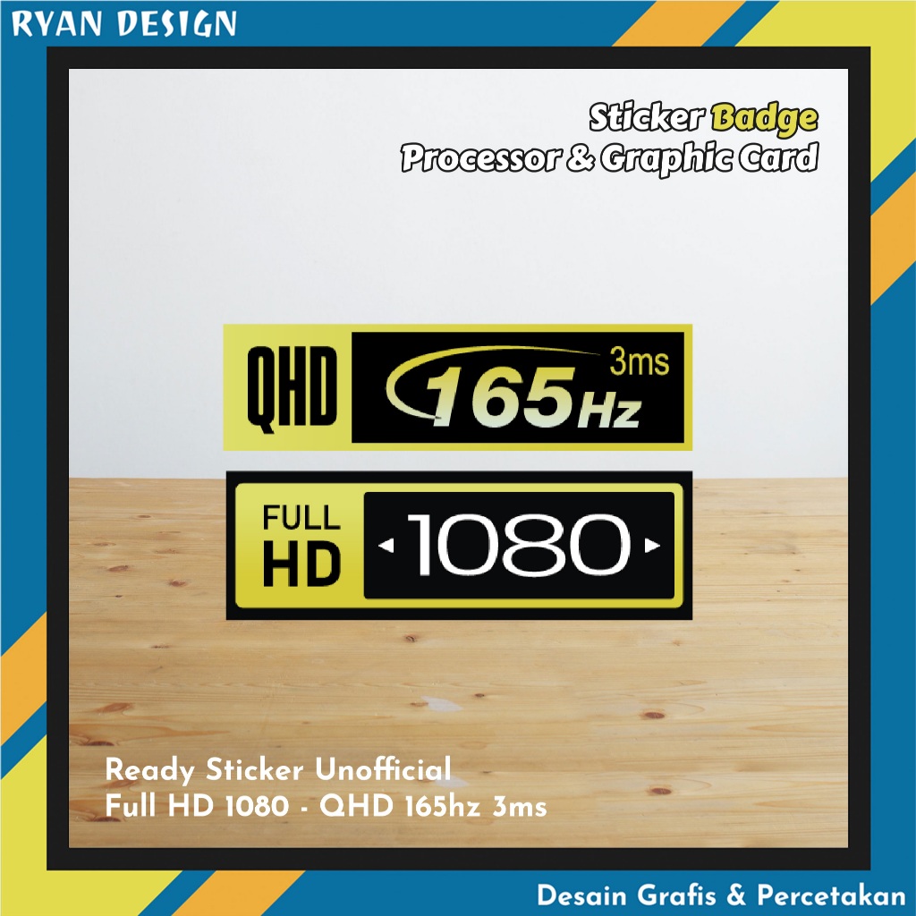 LAYAR Sticker Logo Specs Full HD Screen QHD 165 Hz 3ms 1080p | Shopee ...
