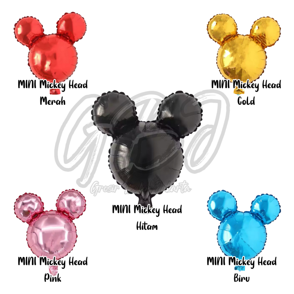Mickey Mouse Head Silhouette MINI Foil Balloon/Mickey Head Silhouette ...